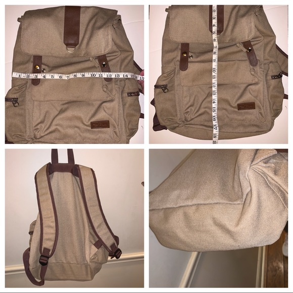 Bella Russo | Bags | Bella Russo Tan Canvas Rucksack Backpack Unisex ...